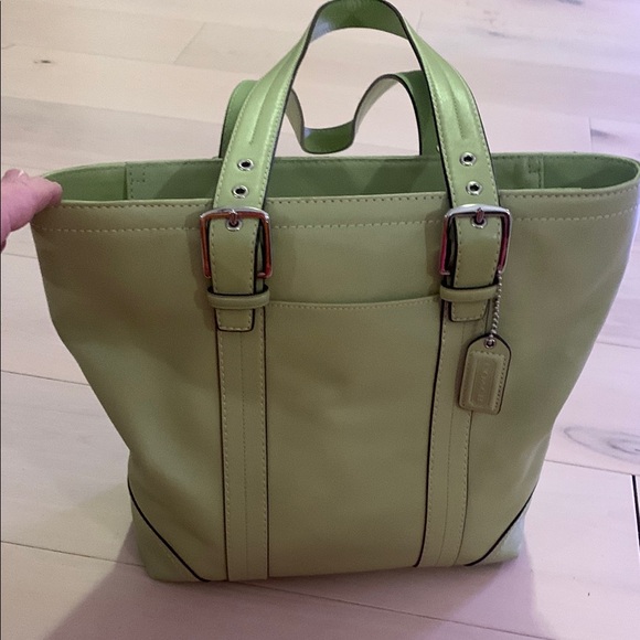 Coach | Bags | Coach Green Tote Bag | Poshmark